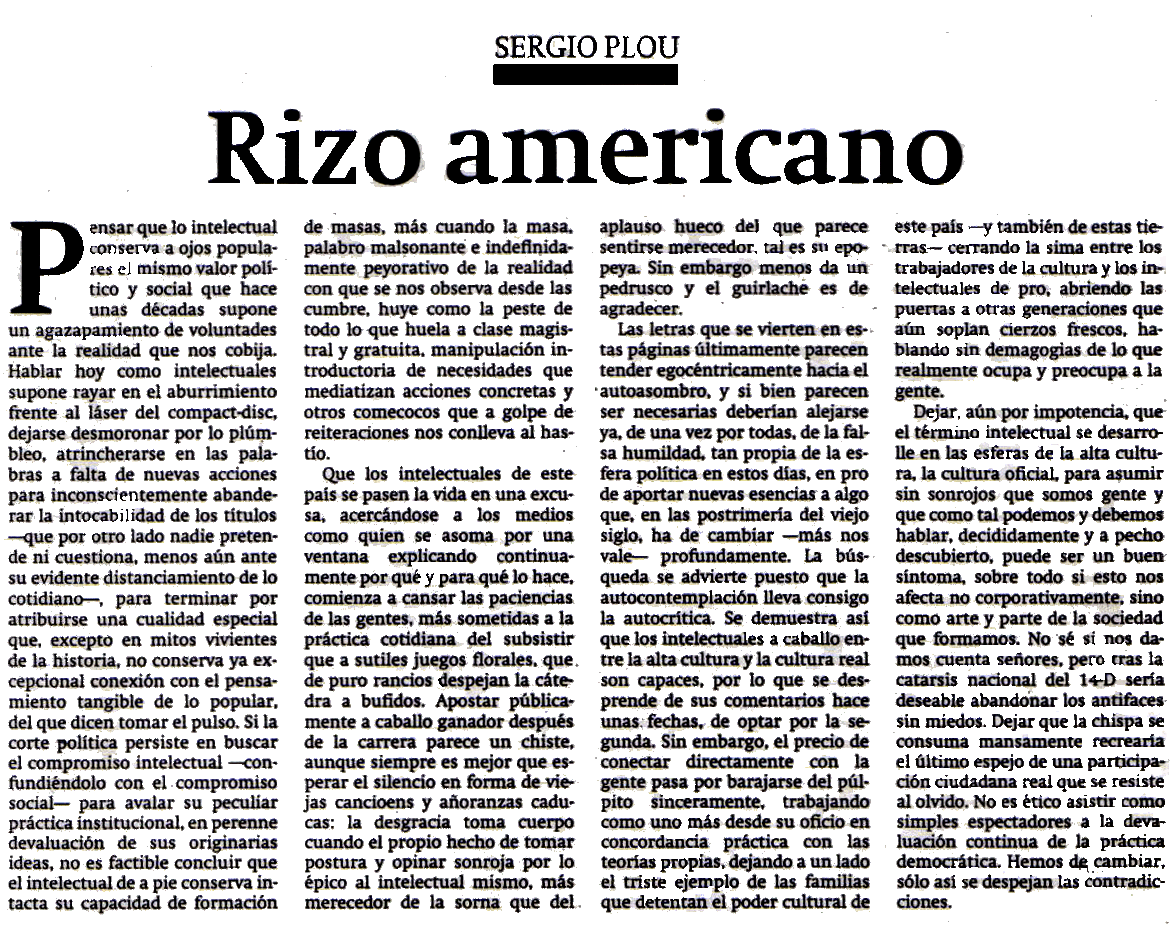 Rizo americano || Sergio Plou