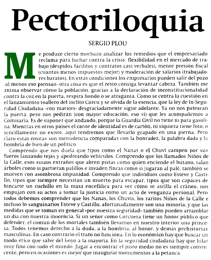 Pectoriloquia || Sergio Plou