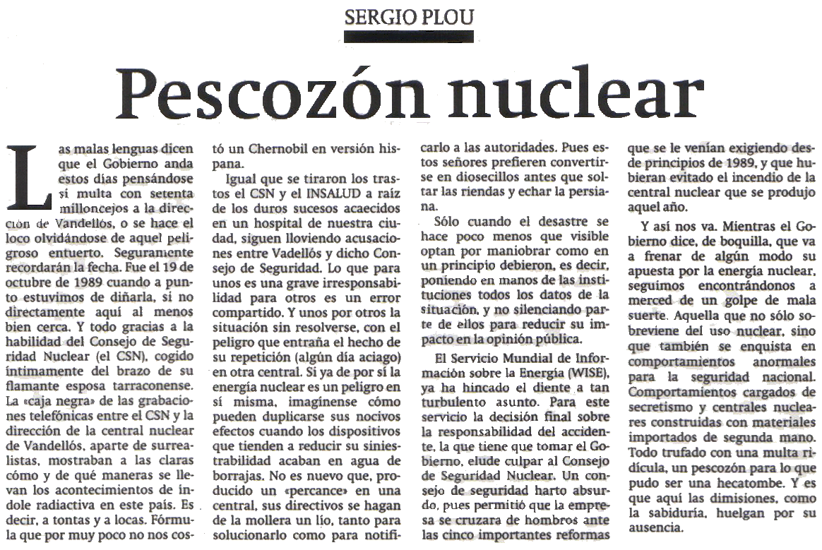 Pescozón nuclear || Sergio Plou