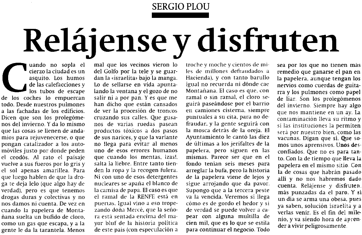 Relájense y disfruten || Sergio Plou