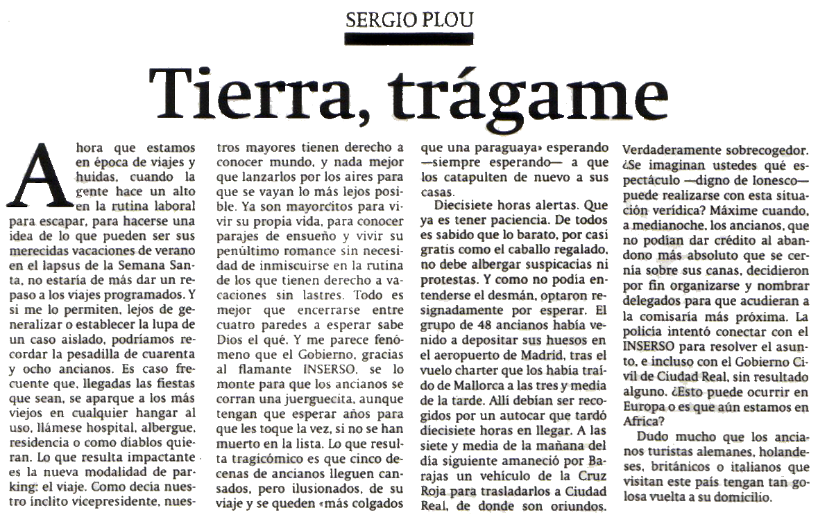 Tierra, trágame || Sergio Plou